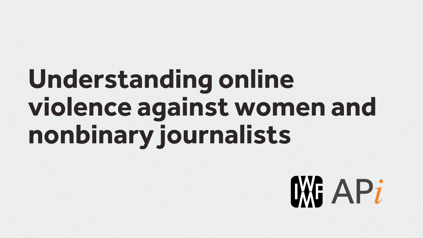 Understanding online violence against women and nonbinary journalists ...